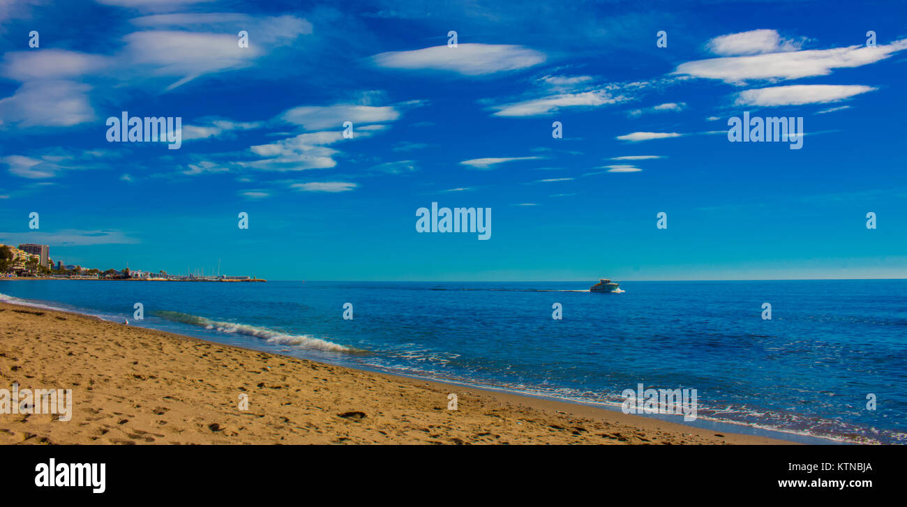 Beach. The best views of the beach in Marbella. Malaga province, Costa ...