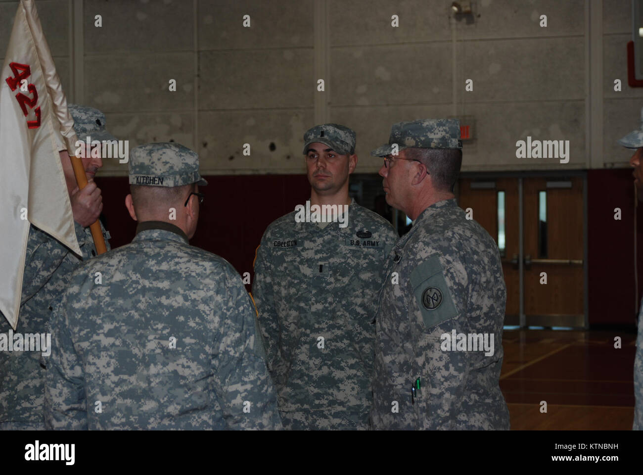 NISKAYUNA-- Capt. Steven Kitchen transfers the guidon of Company E ...