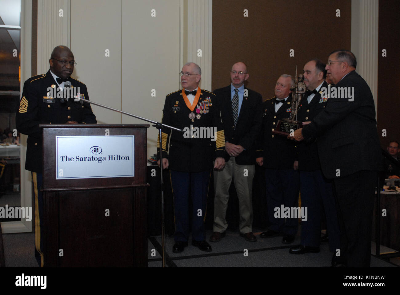 Presentation of US military award Stock Photo - Alamy