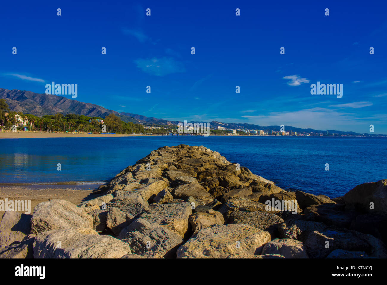 Beach. The best views of the beach in Marbella. Malaga province, Costa ...