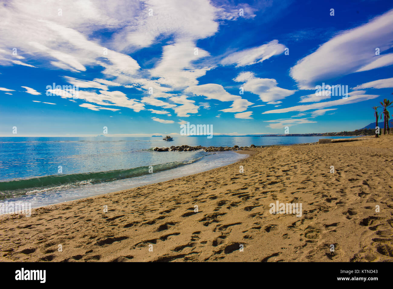 Beach. The best views of the beach in Marbella. Malaga province, Costa ...