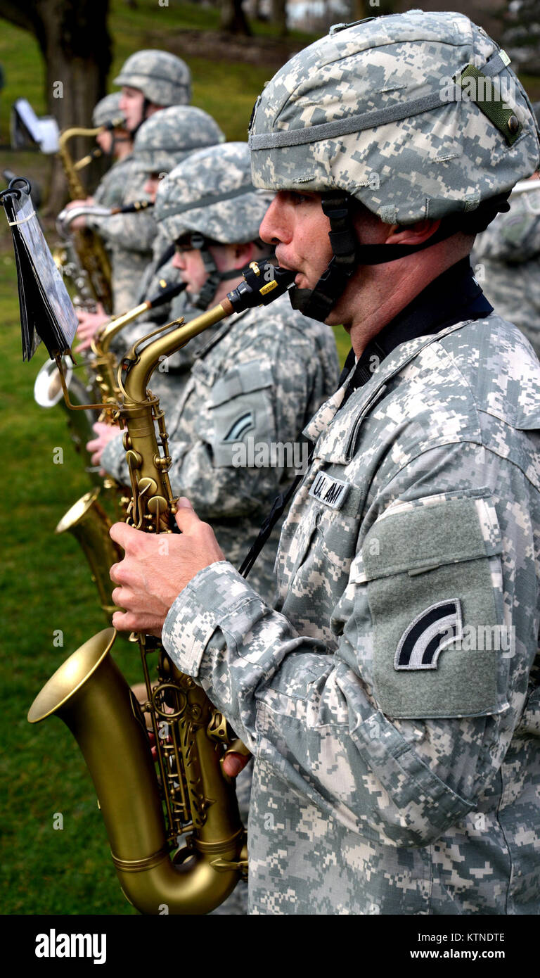 42nd Infantry (Rainbow) Division band at the change of command ceremony ...