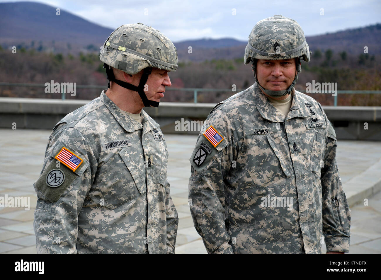Command Sgt. Major David A. Piwowarski (Left), the incoming 42nd ...
