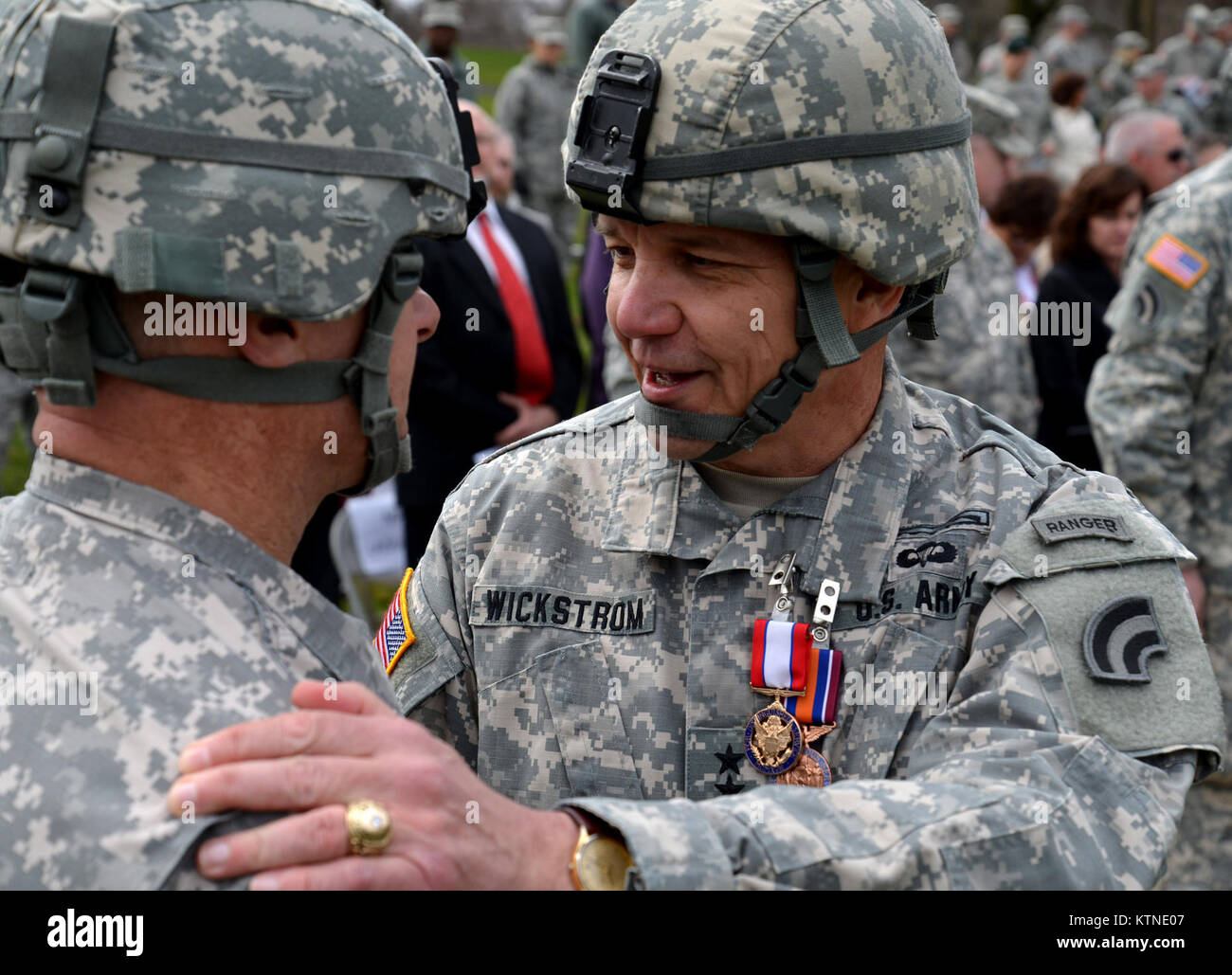 Major General Steven Wickstrom, the outgoing division commander ...