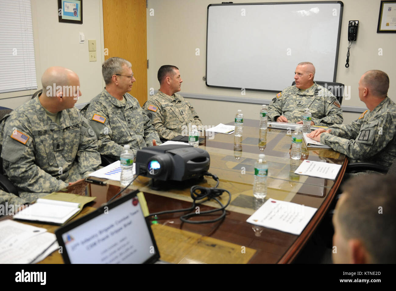 U.S. Central Command Army Command Sgt. Maj. Frank A. Grippe meets with ...