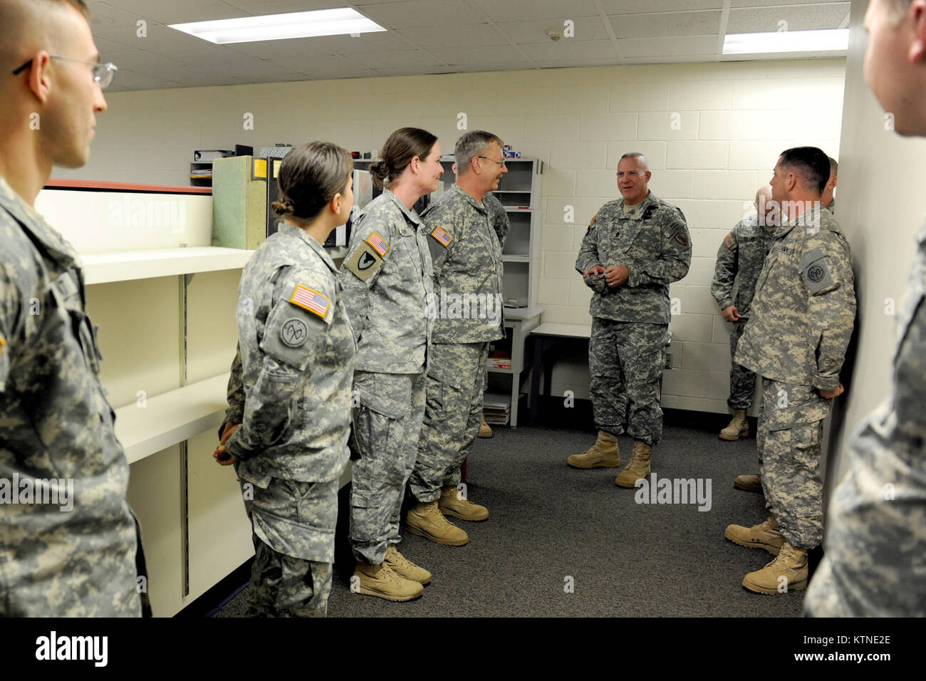 U.S. Central Command Army Command Sgt. Maj. Frank A. Grippe meets with ...