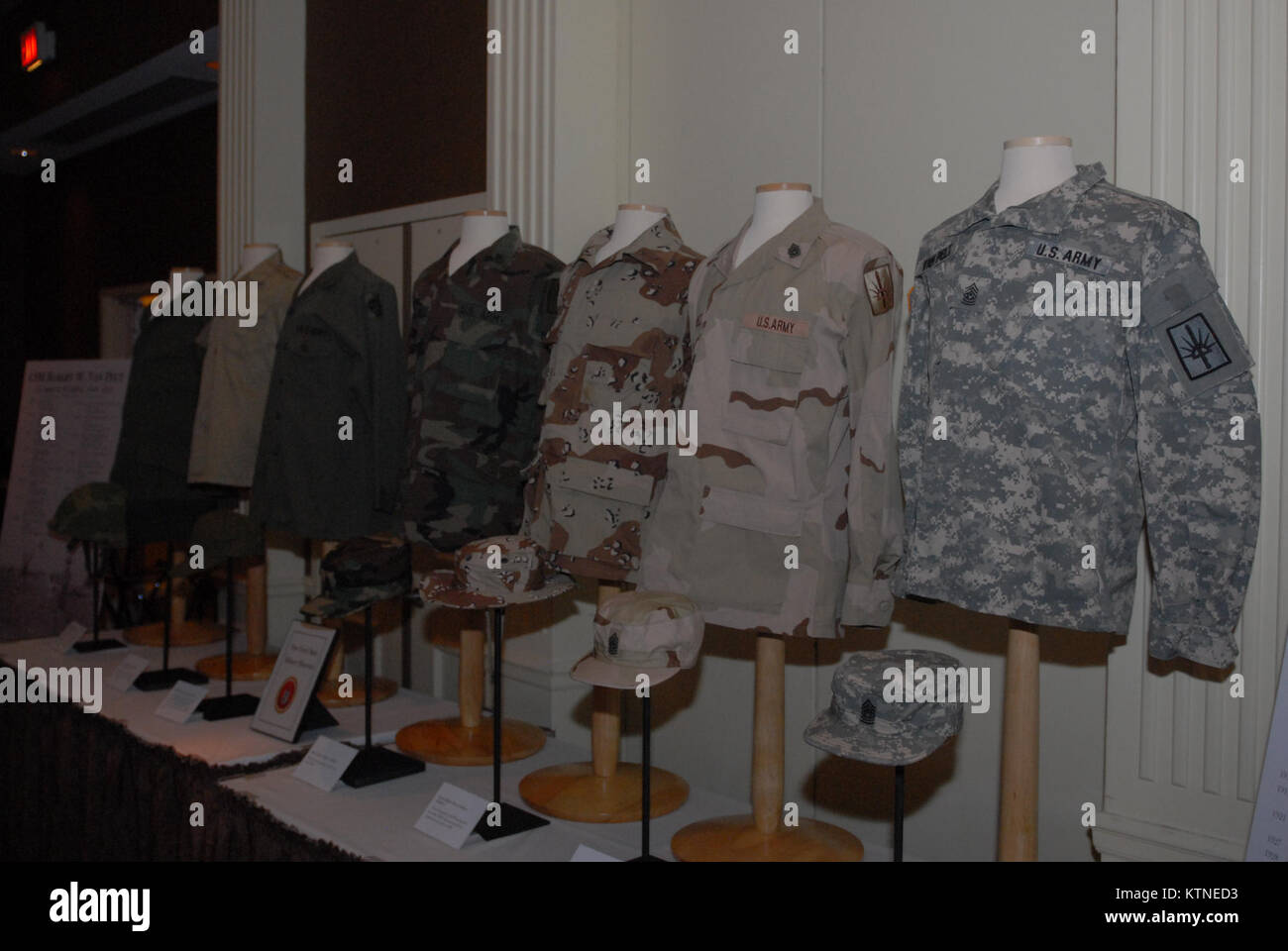 Army combat uniform display Stock Photo - Alamy