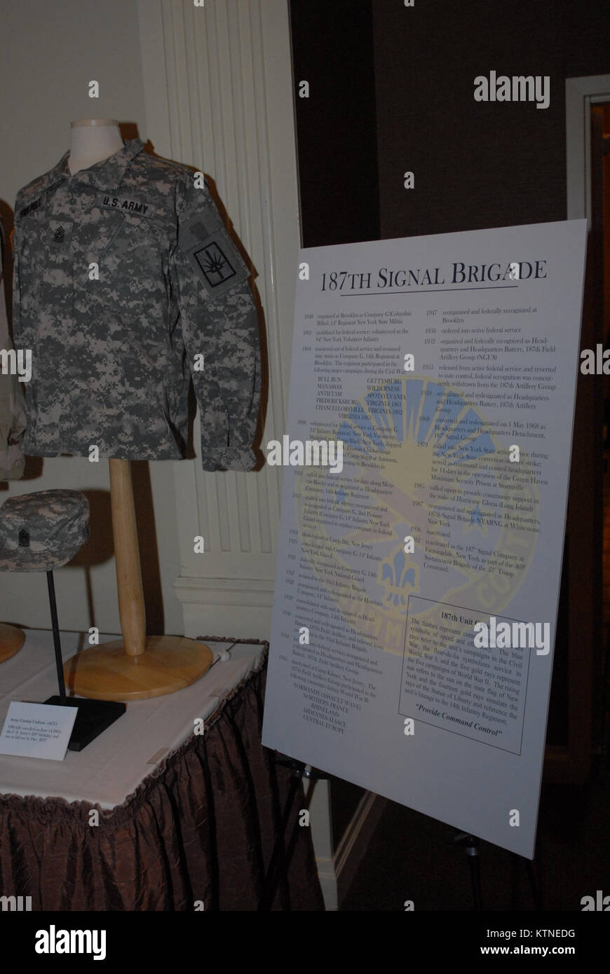 Army combat uniform display Stock Photo - Alamy