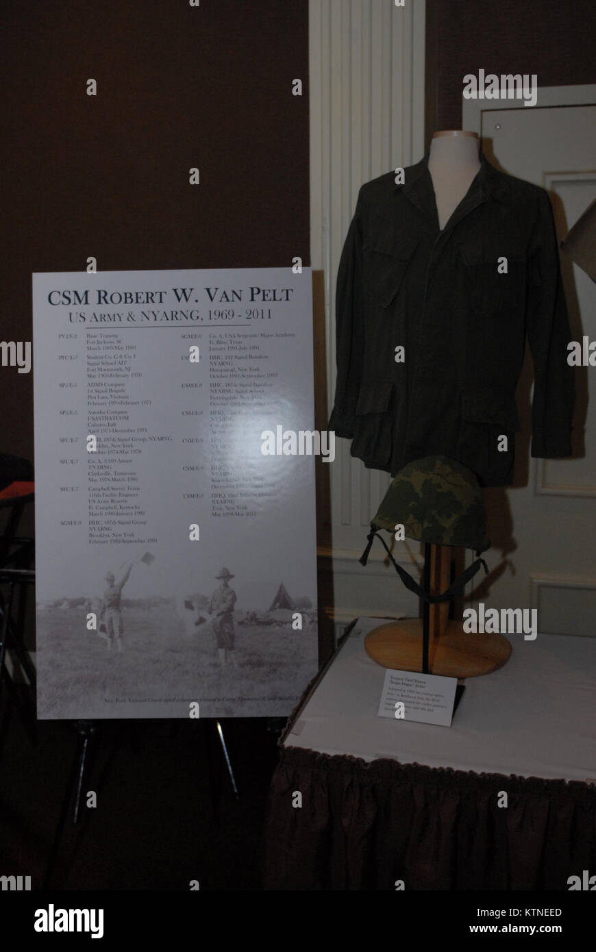 Army combat uniform display Stock Photo - Alamy