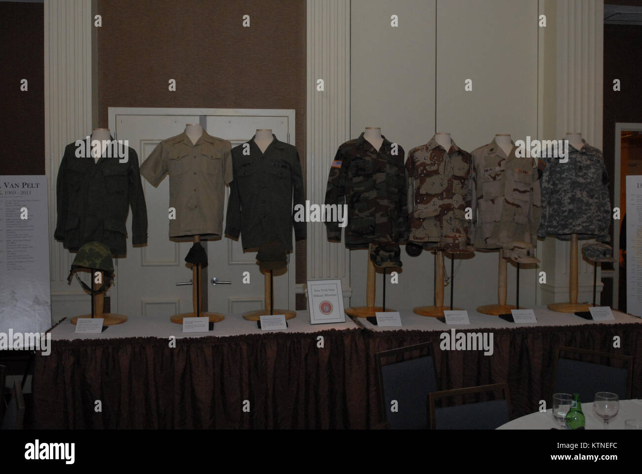 Army combat uniform display Stock Photo - Alamy