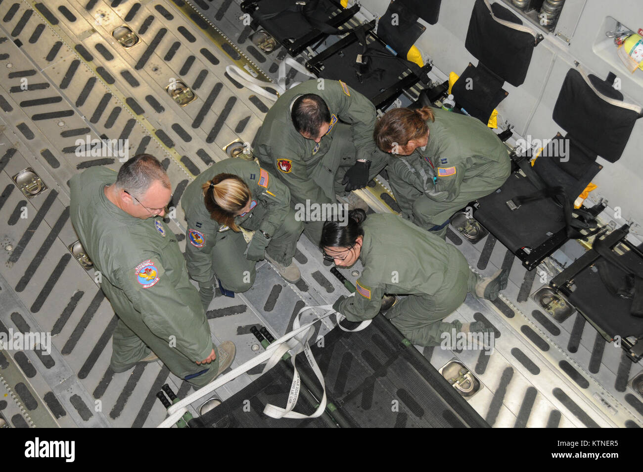 U.S. Air Force medical personnel with the 139th Aeromedical Evacuation ...