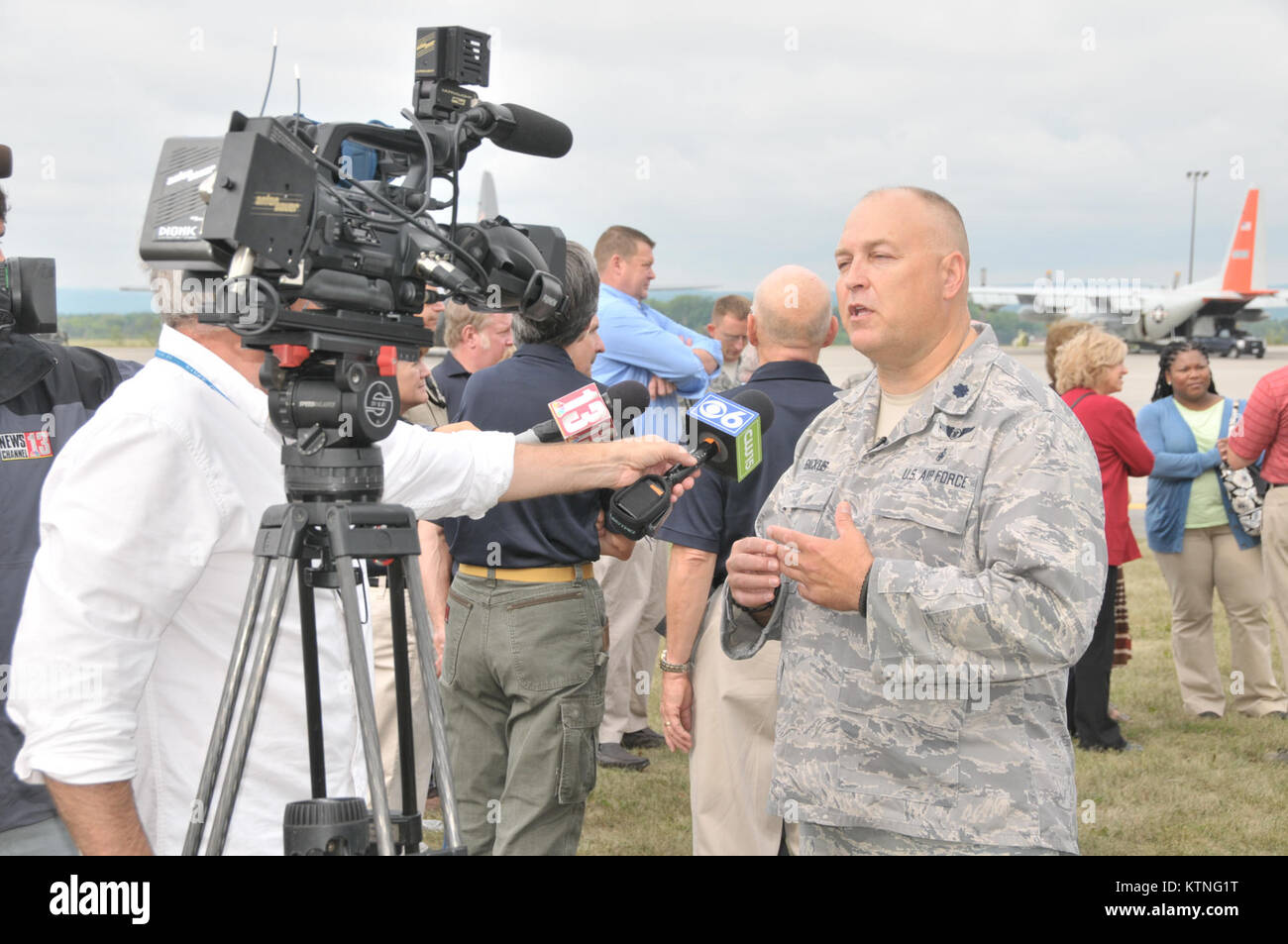 U.S. Air Force Lt. Col. Brian Backus, director of operations of the 139 ...
