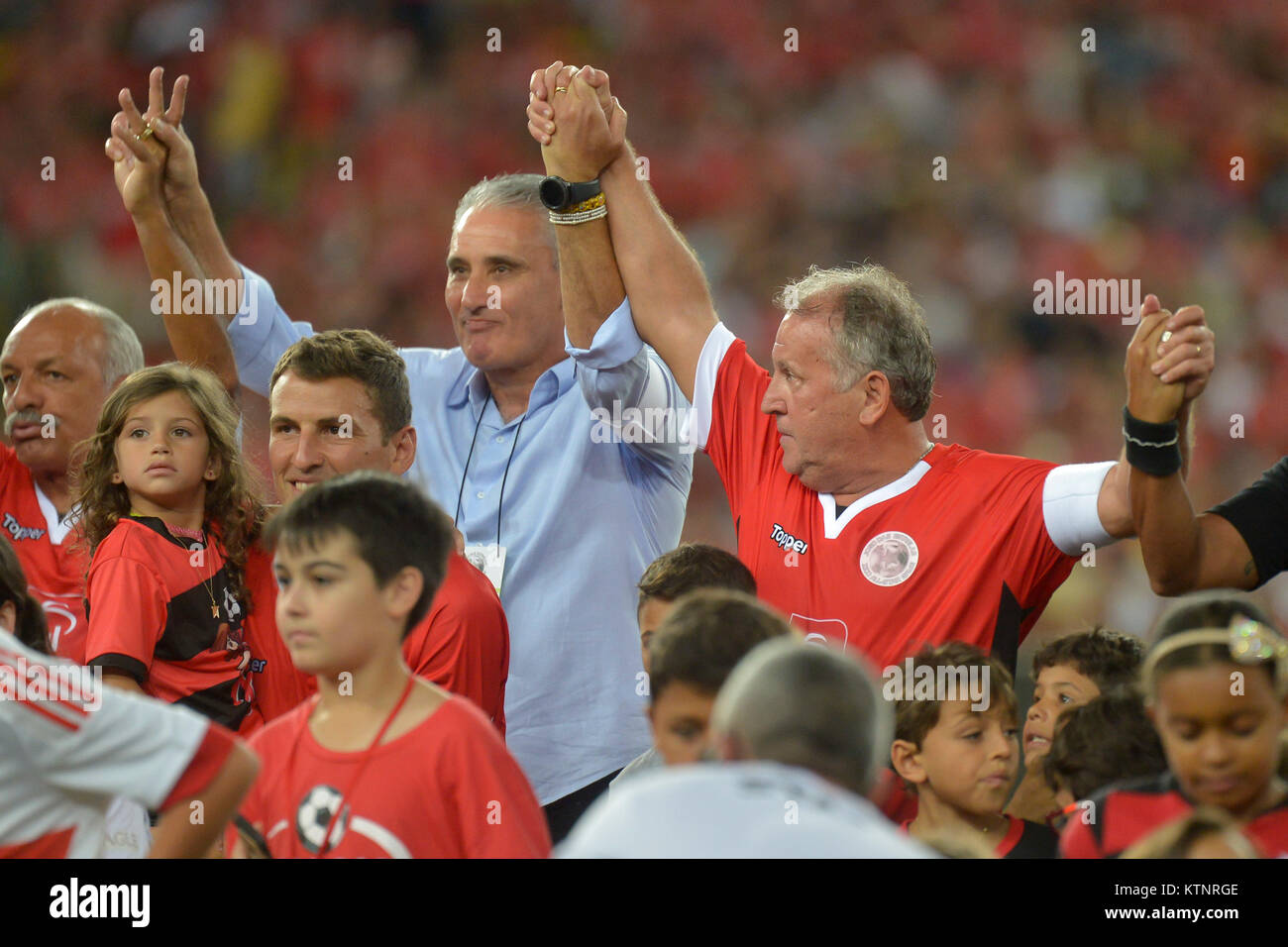 Rio De Janeiro, Brazil. 27th Dec, 2017. Tite and Zico during the Zico ...