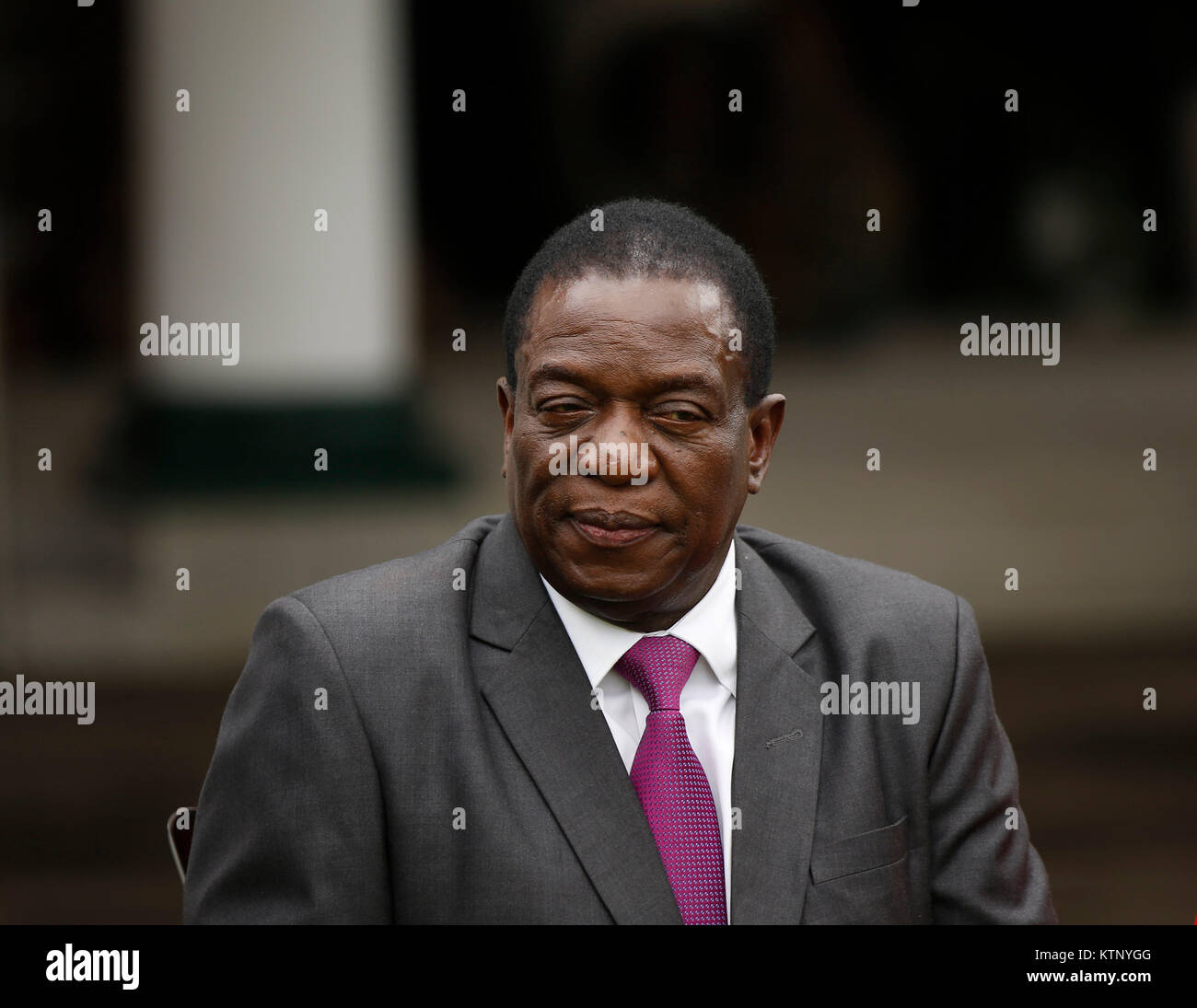 Harare, Zimbabwe. 28th Dec, 2017. Zimbabwean President Emmerson ...