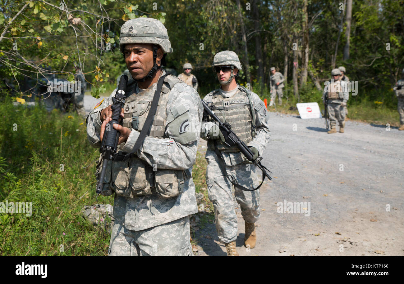 The 42nd Combat Aviation Brigade conducts the exercise of their mounted ...