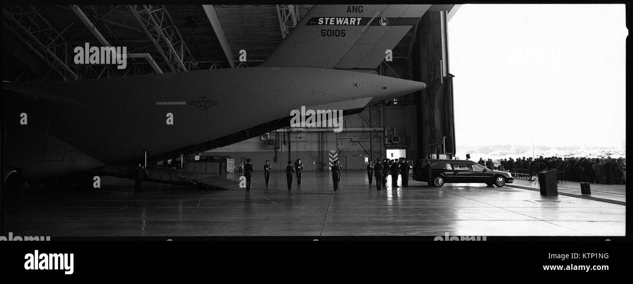 NEWBURGH, NY - Members of the 105th Airlift Wing, family members and ...