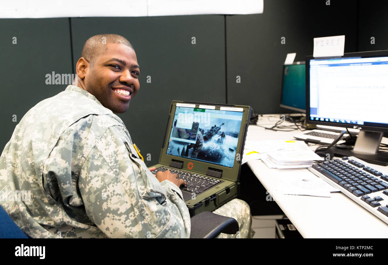 Spc. Omar Mitchell, a Field Artillery Automated Tactical Data System ...