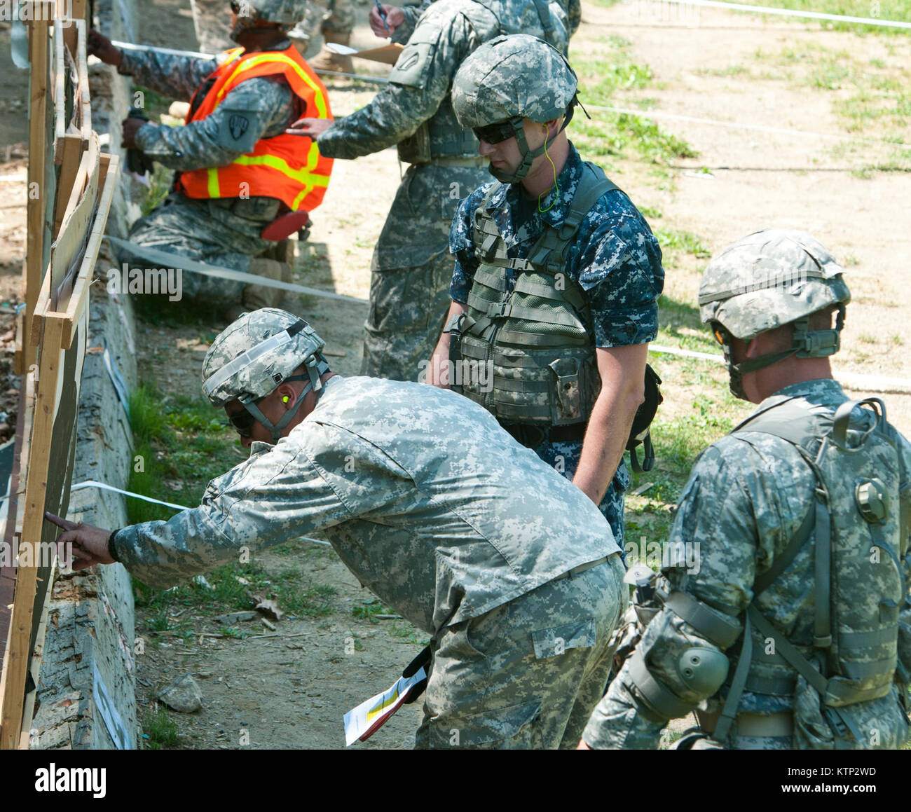 Competitors in the 2015 Combat Sustainment Training Exercise inspect ...