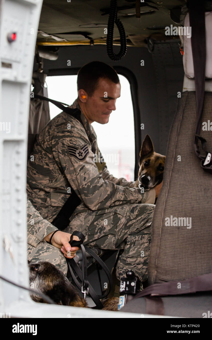 Tech. Sgt. Andrew Montgomery, an Air Force military working dog handler ...
