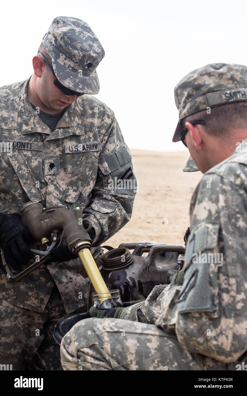 Spc. James Conti and Sgt. Smith, soldiers with A Company, 642nd ...