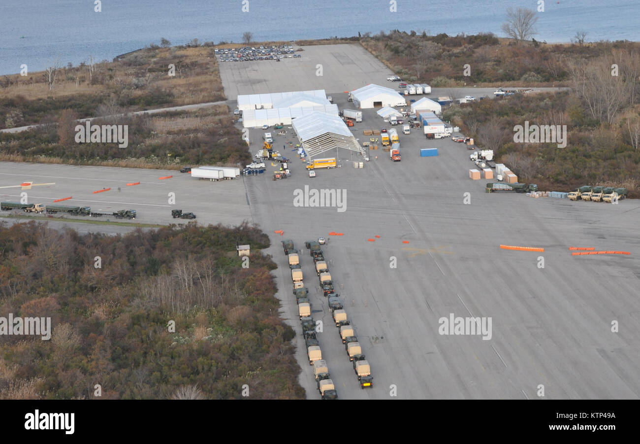 NEW YORK--New York Army National Guard sets up a logistics support area ...