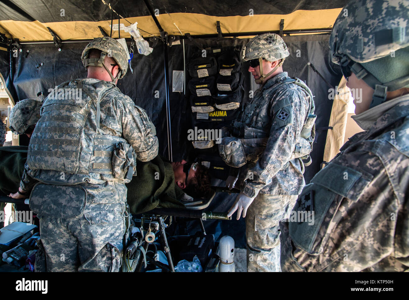 Medics from 1st Battalion, 67th Armor Regiment, 2nd Armored Brigade ...