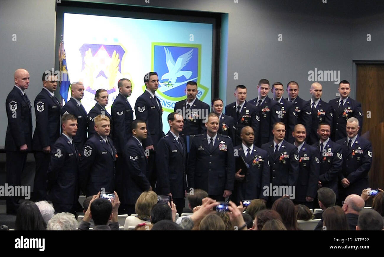 U.S. Air Force Force Airmen with the 105th Base Defense Squadron, New ...