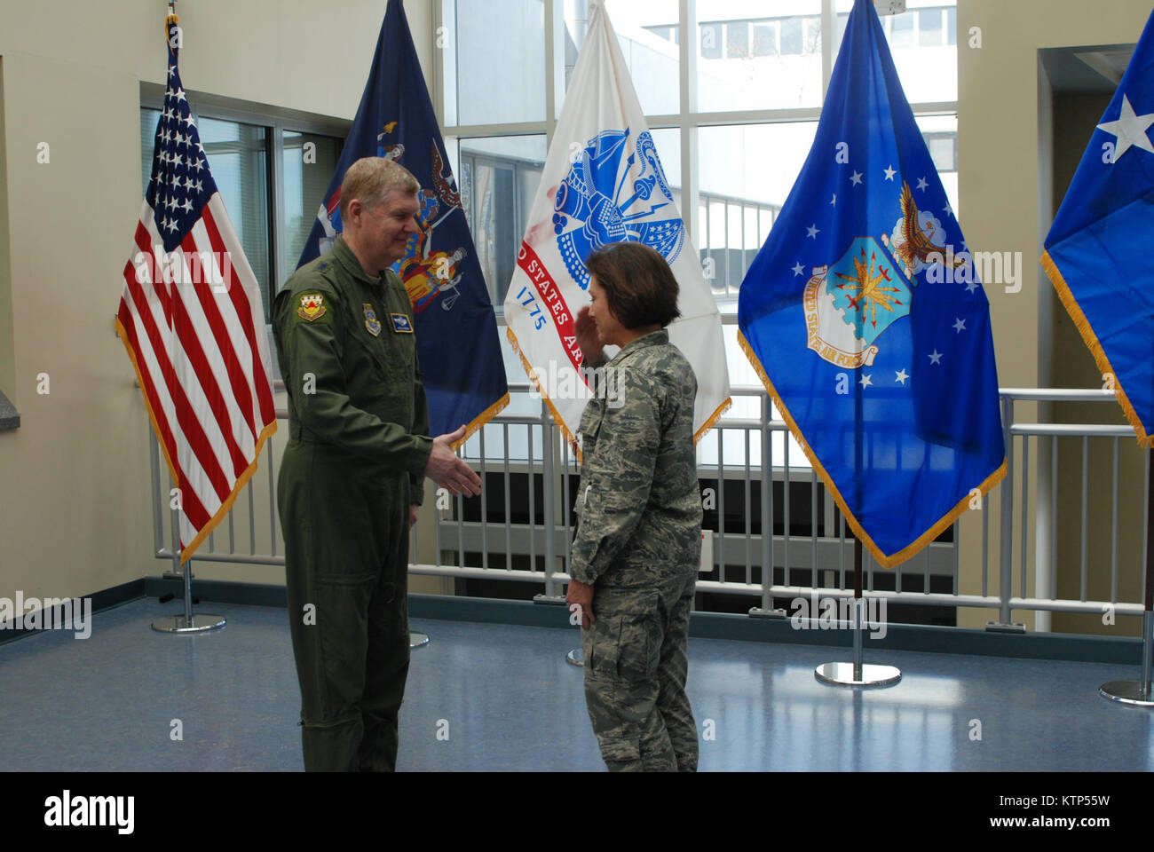 LATHAM- New York Air National Guard Lt. Col. Maureen Murphy with Major ...