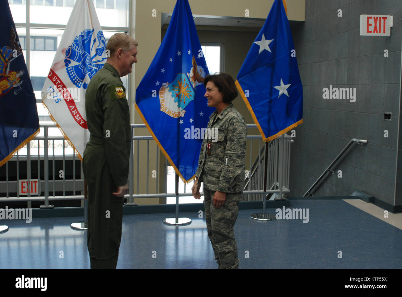 LATHAM- New York Air National Guard Lt. Col. Maureen Murphy with Major ...