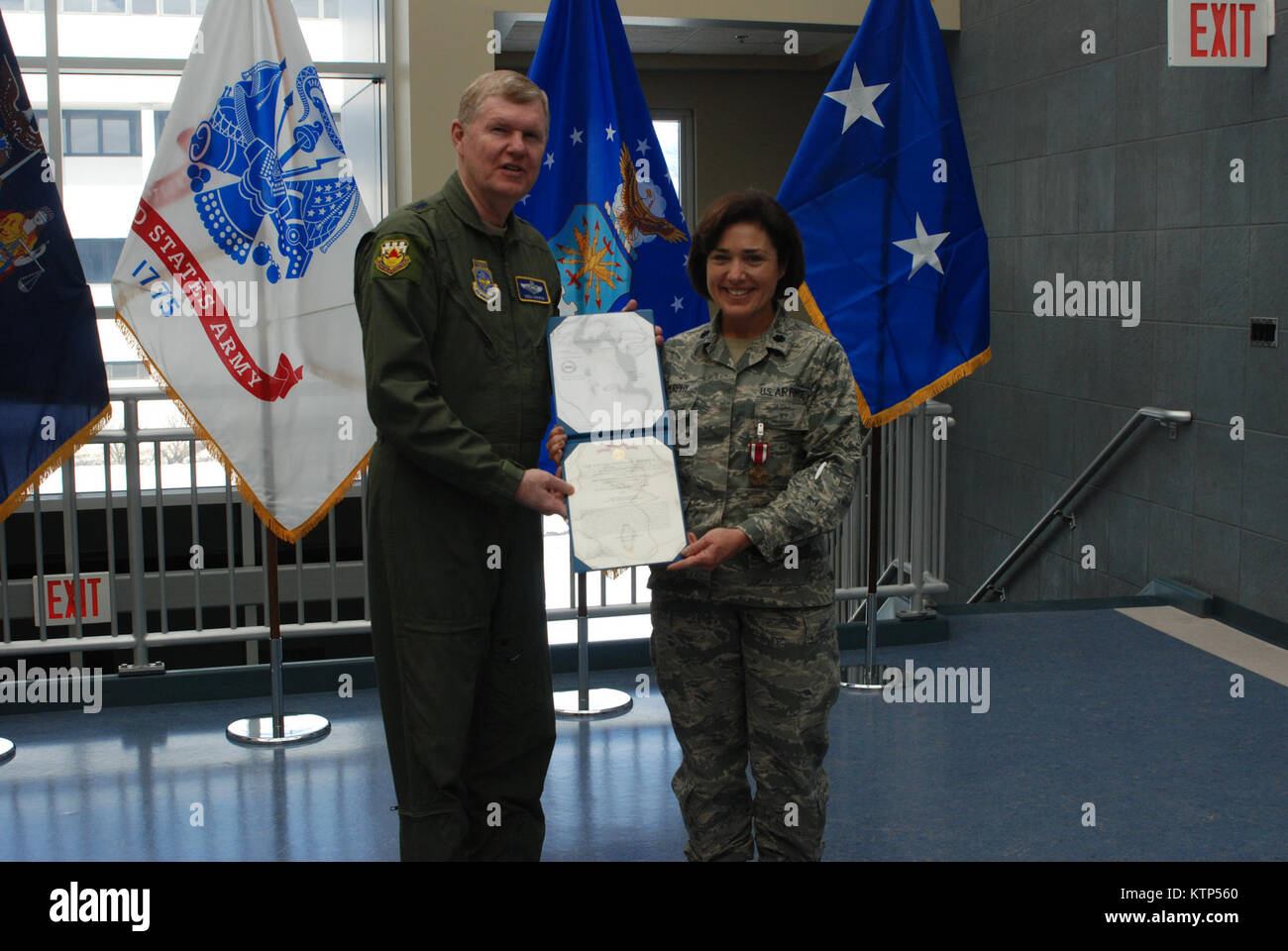 LATHAM- New York Air National Guard Lt. Col. Maureen Murphy with Major ...
