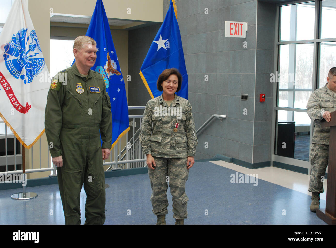 LATHAM- New York Air National Guard Lt. Col. Maureen Murphy with Major ...
