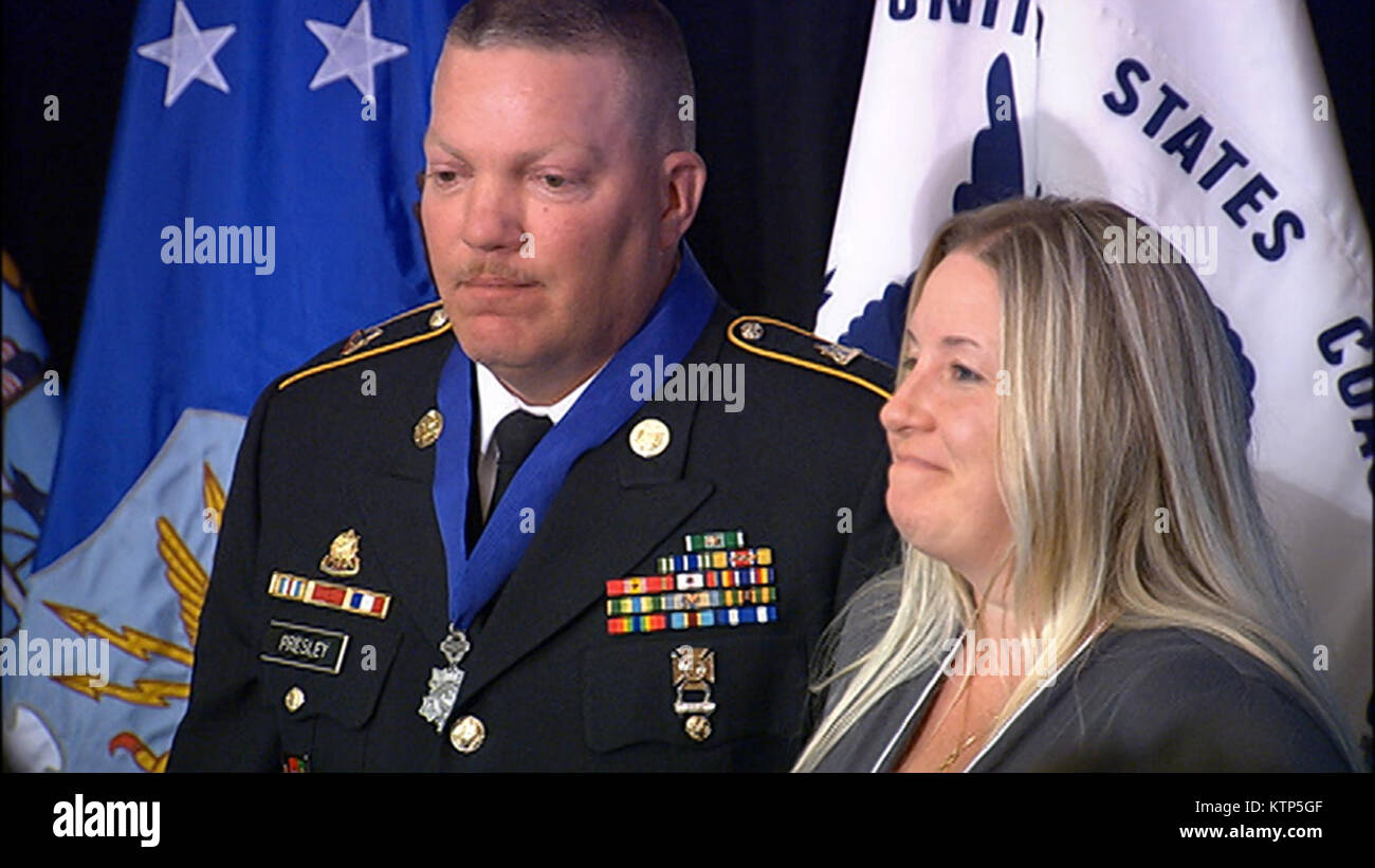 New York Army National Guard Sgt 1st Class Raymond Presley III received ...