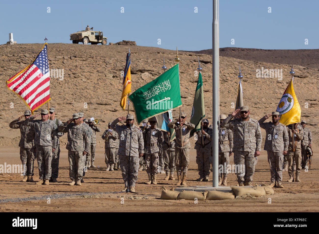U.S. and Saudi Arabian forces conduct a closing ceremony for Exercise ...