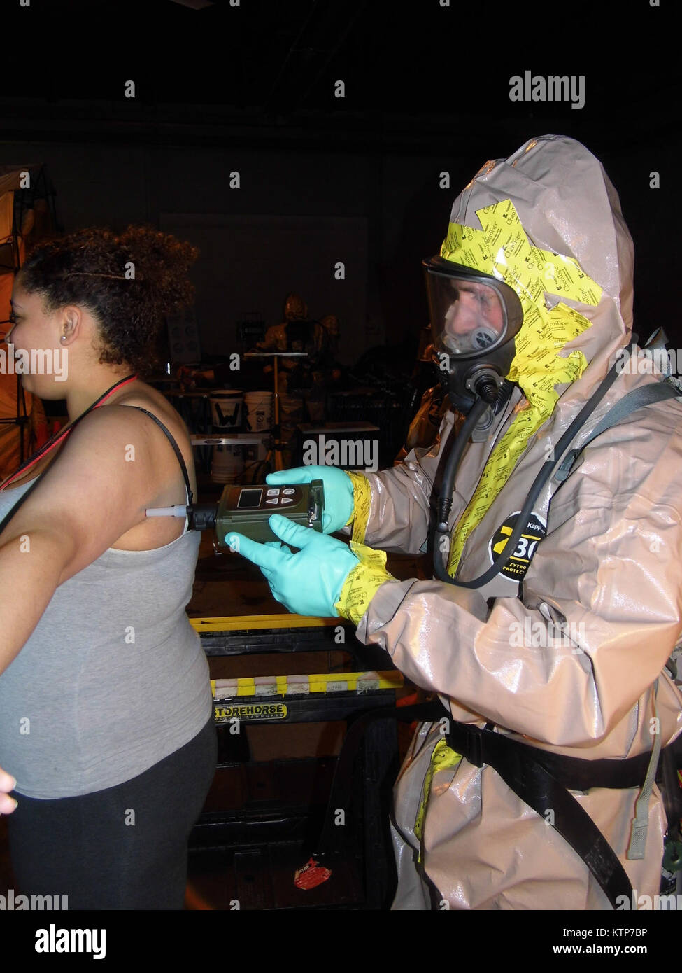 ORISKANY, N.Y. -- A soldier from the decontamination team from the 2nd ...