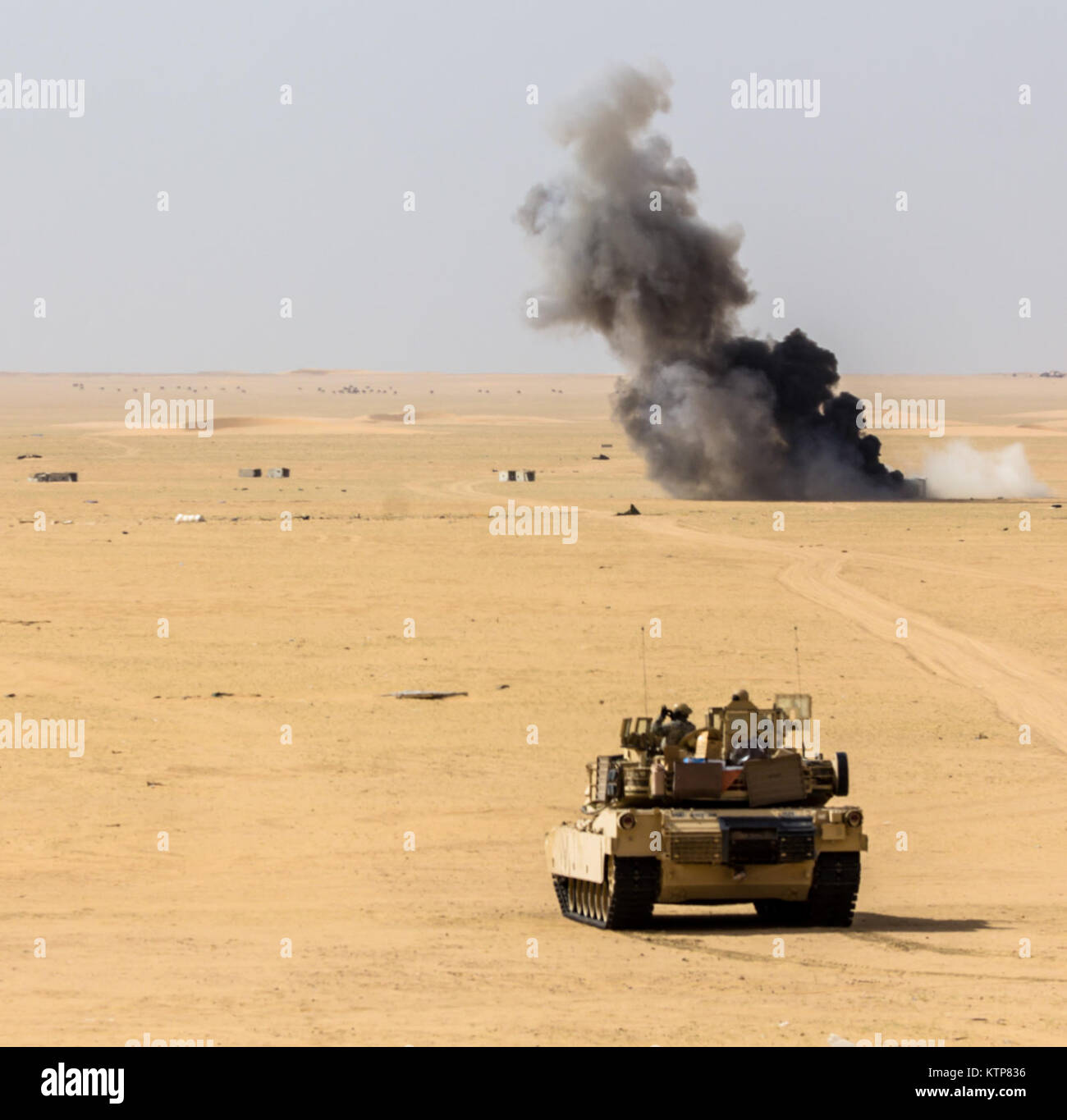 An M1 Abrams tank operated by the 4th Infantry Division prepares to ...