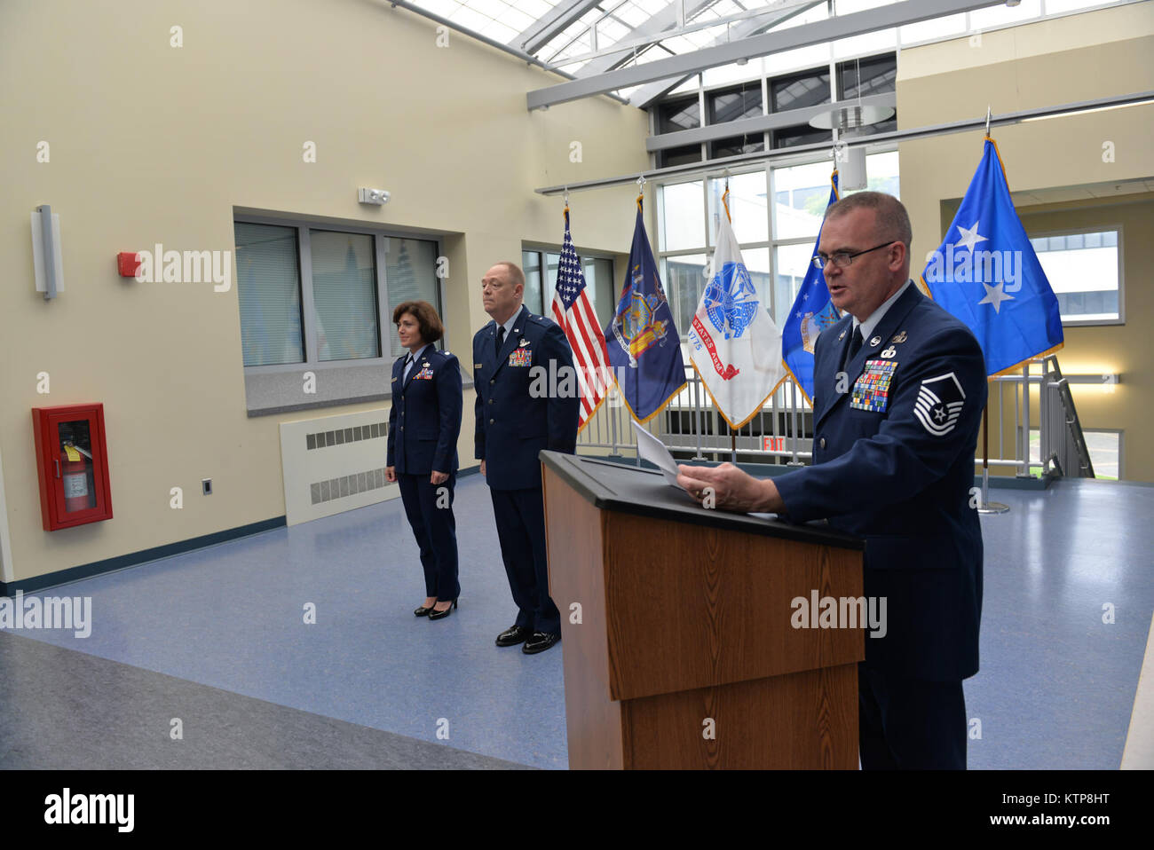 LATHAM- Col. Maureen Murphy stands with Brig. Gen. Kevin Bradly while ...