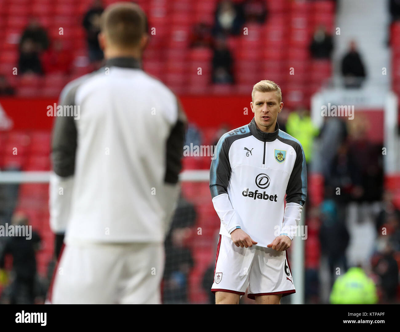 Burnley's Ben Mee before the Premier League match at Old Trafford ...