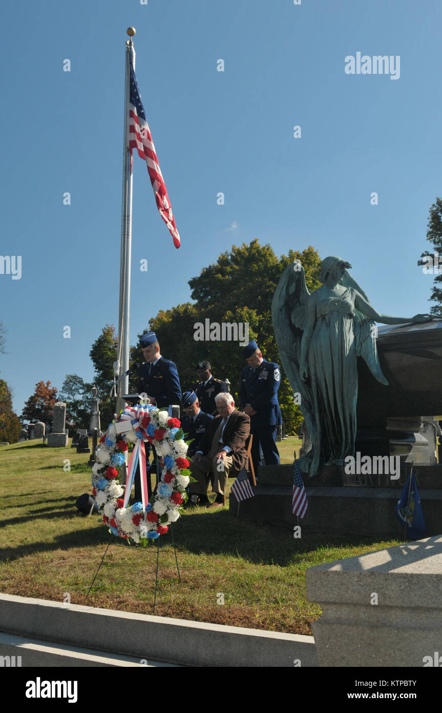 Chaplain (1st Lt.) Joshua Choquette, of the 109th Airlift Wing, gives ...