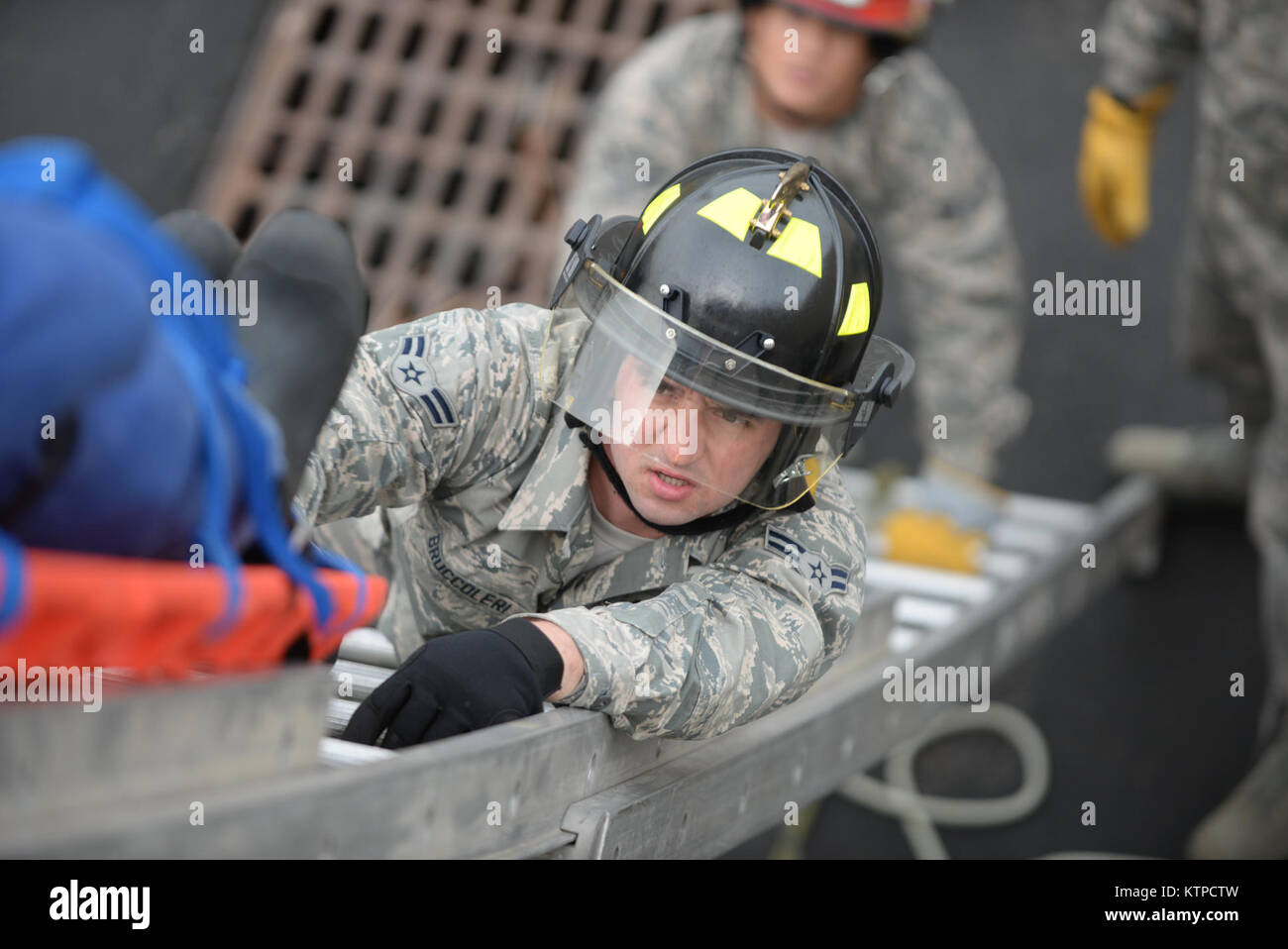 WESTHAMPTON BEACH, NY - Firefighters with the 106th Rescue Wing conduct ...