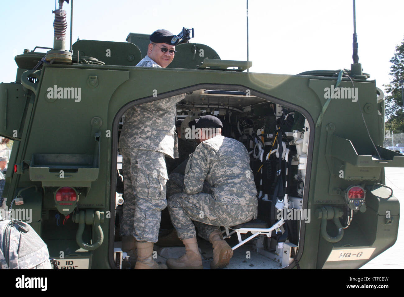 Members of the 42nd Infantry Division Headquarters staff receive an ...