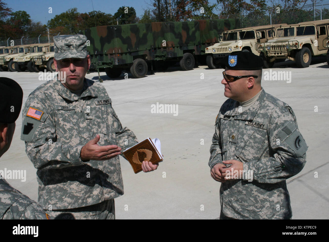 Members of the 42nd Infantry Division Headquarters staff receive an ...