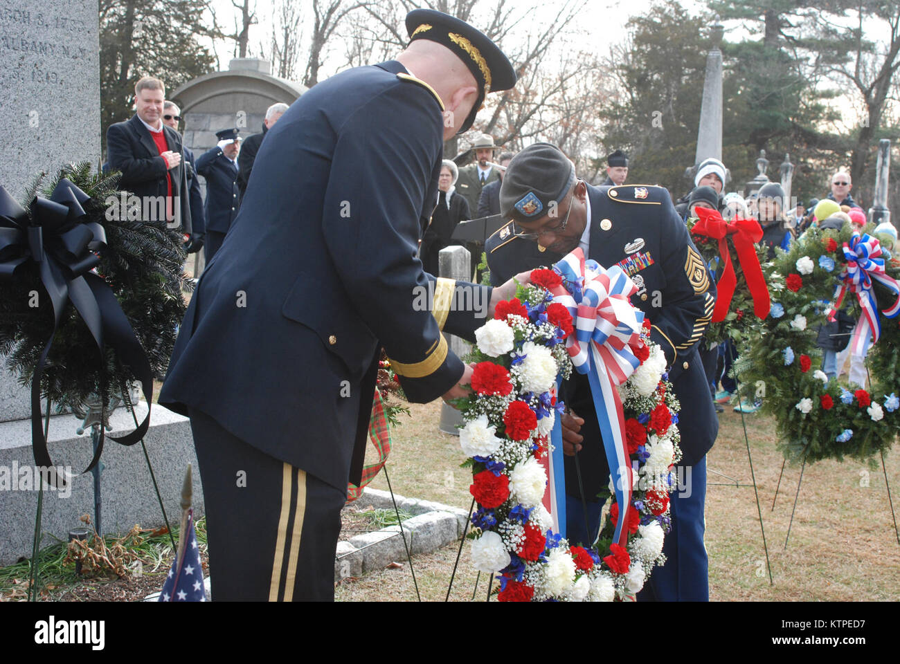 New York Army National Guard Command Sgt. Major Louis Wilson and Brig ...
