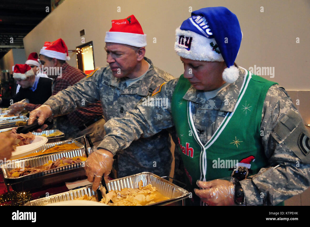 Army mess serving Christmas dinner Stock Photo - Alamy