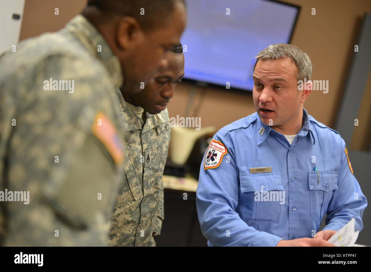 NEW YORK, NY - Staff Sergeants Adrian McLaughlin and Kehinde Ayeni ...