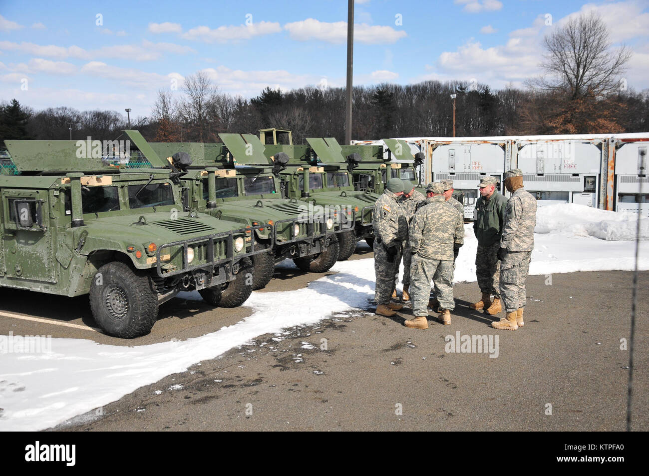 42nd Infantry Division soldiers prepare to drive the four up-armored ...