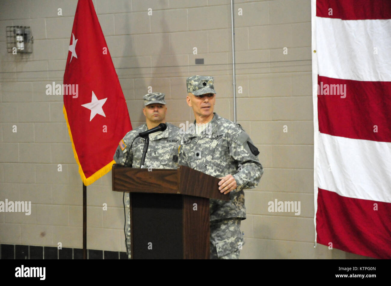 LATHAM -- Lt. Col. Henry Pettit, addres the State Adjutant General, Maj ...