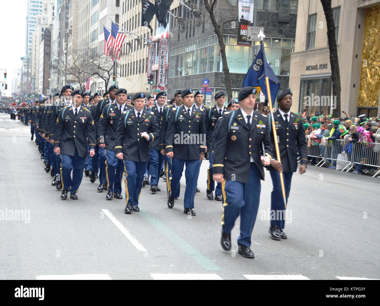 NEW YORK, NY - The Soldiers of the New York National Guard's 1st Battalion 69th Infantry ...
