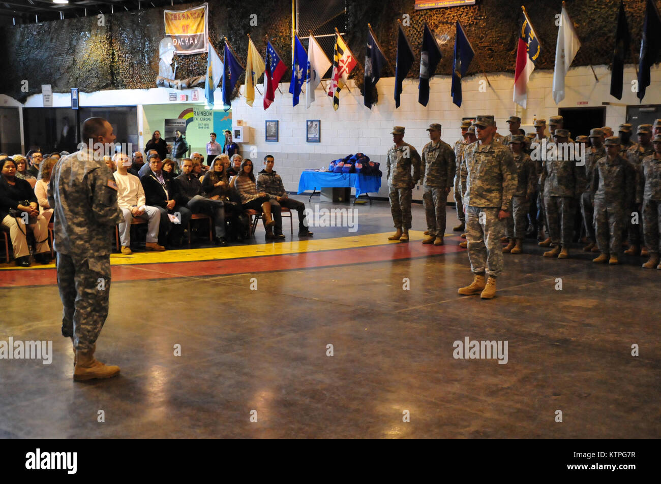 Maj. Gen. Harry Miller, Jr. addresses the group of GTMO-bound 42nd ...