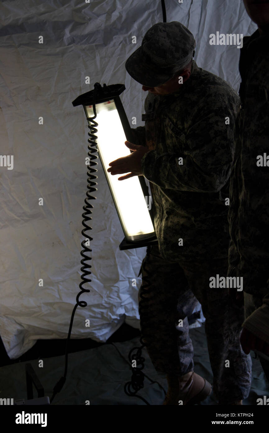 A Soldier with the Headquarters and Headquarters Company of the 42nd ...