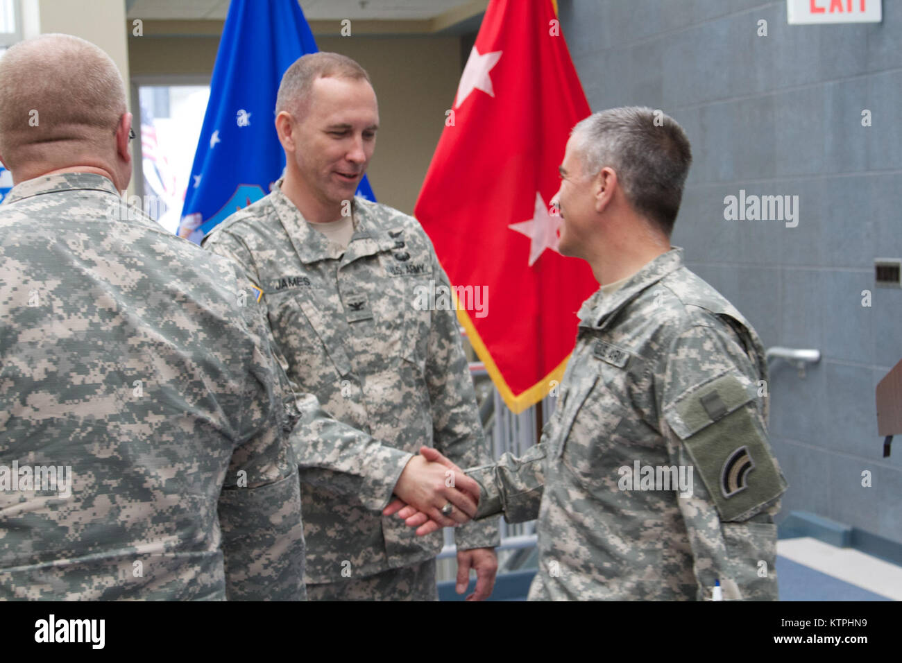 Maj. Douglas Brock, right, the 42nd Combat Aviation Brigade chaplain ...